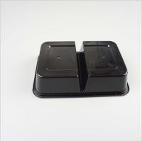 China 500ml 2 Compartment Takeaway Disposable Food Container With Lid for sale