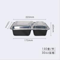 China Rectangular Plastic Take Away Box Disposable Skid Proof 650ml for sale
