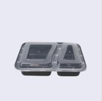 China Rectangular Plastic Take Away Box Disposable Skid Proof 650ml for sale