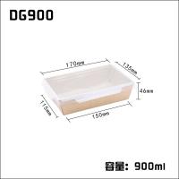 China Craft Paper Disposable Takeaway Containers With Transparent Plastic Cover for sale