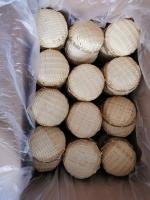China OPP Wrapped Bamboo Fruit Basket Gift Crafts Natural Bamboo Basket 17cm 19cm 23cm for sale