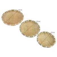 China Dining Room Handmade Bamboo Fruit Plate Cake Tray for sale