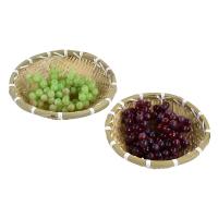 China Dining Room Handmade Bamboo Fruit Plate Cake Tray for sale