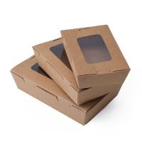 China Customized 4 Compartments Take Away Paper Bento Box Leak Proof for sale