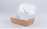 China Disposable Waterproof Take Away Lunch Box Fast Food Box With Window for sale