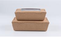 China Disposable Waterproof Take Away Lunch Box Fast Food Box With Window for sale