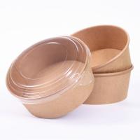 China Disposable Packing Box With Inner Support 360-1500ml Kraft Paper Bowl for sale