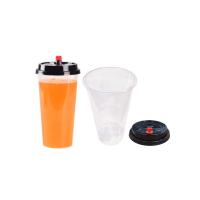 China Milkshake Juice Tea PP Disposable Plastic Cups Custom Printing Vasos 16oz 500ml for sale
