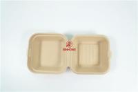China Clamshell Biodegradable Take Away Box Sustainable Fast Food Packaging for sale