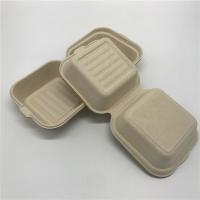 China Wheat Straw Takeaway Food Container Burger Box Biodegradable Disposable for sale