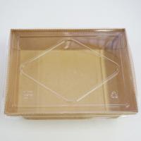 China Disposable Biodegradable Food Container Kraft Lunch Box Rectangular 500ml - 2100ml for sale
