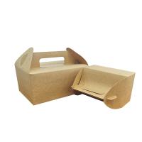 China Disposable Salad Paper Food Containers Biodegradable With Handle for sale