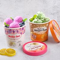 China Ice Cream Disposable Paper Cup PLA Coating Biodegradable Yogurt Packaging for sale
