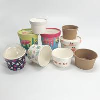 China Ice Cream Disposable Paper Cup PLA Coating Biodegradable Yogurt Packaging for sale