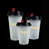 China BPA Free PP Disposable Milk Tea Cups 1oz With Lid for sale