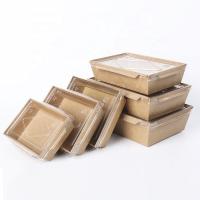 China Custom Printed Greaseproof Kraft Paper Takeaway Box for sale