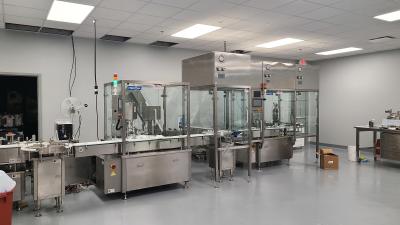 China 5ml-10ml Vial Filling Machine with ABB Motor Turntable Vial Loader and Thermal Transfer Printer for sale