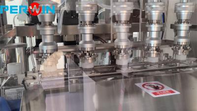 China Marble Floor Labeling Machine Servo Assisted Animal Sera Filling Machine For Petg Square Bottle for sale