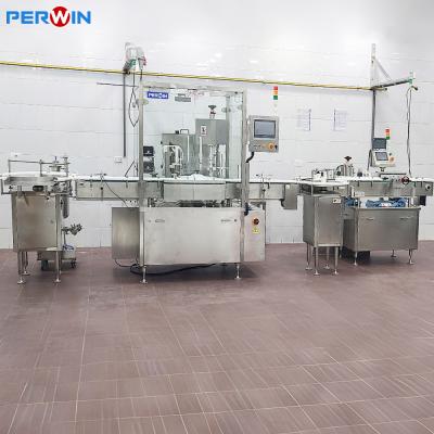 China Diagnostic Reagent Filling Line with 800mm Diameter Turntable, Stepper Motor Controlled Filling Needle, and 10ml to 500ml Filling Volume for sale
