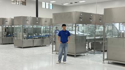 China Animal Vaccine Filling Line with Label Remaining Detection And Alarm Function 3-cutter Crimping Heads and 316L Piston Cylinder for sale
