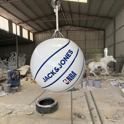 China Custom Fiberglass Basketball Statue FRP Sports Ball Sculpture Shopping Mall Display for sale