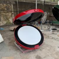 China Fiberglass Oversized Air Cushion Foundation Box FRP Statues Cosmetic Prop Shopping Mall Decor for sale