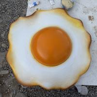 China FRP Simulated Fried Egg Sculpture Fiberglass Giant Food Model Restaurant Street Creative Landscape Ornament for sale
