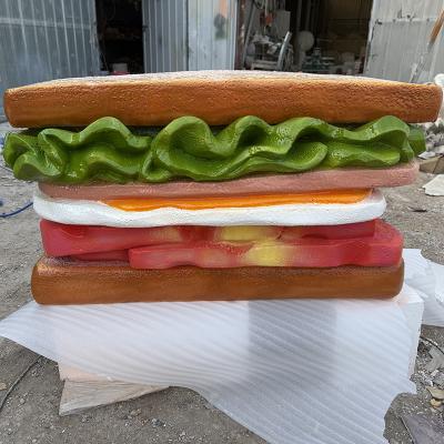 China FRP Simulated Sandwich Sculpture Fiberglass Giant Food Landscape Prop for sale