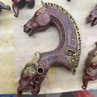 China 3D Printing Bronze Horse Head Sculpture Morin Khuur Sculpture for sale