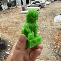 China Chinese Guardian Lion 3D Printing Statues Imitation Jade Lion Statue for sale