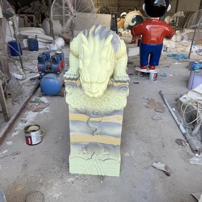 China Chinese Dragon Head Stone Ornament 3D Printing Statues  Traditional Architectural Sculpture for sale