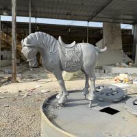 China 3D Printing Chinese Tang Horse Sculpture Glossy Green Vintage Horse Ornament Statue for sale