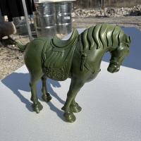 China 3D Printing Chinese Tang Horse Sculpture Glossy Green Vintage Horse Ornament Statue for sale