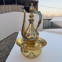 China 3D Printing Arabian Dallah Coffee Pot Installation Sculpture Vintage Painted Teapot Sculpture Set for sale