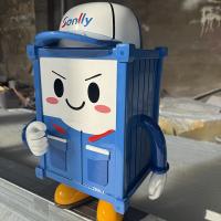 China 3D Printing Container Cartoon Mascot Statue Custom Brand IP Character Sculpture Ornament for sale