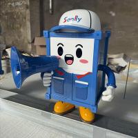 China 3D Printing Container Cartoon Mascot Statue Custom Brand IP Character Sculpture Ornament for sale
