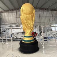 China Giant FIFA World Cup Trophy Sculpture 3D Printing  Golden Hercules Cup Statue for sale