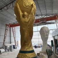 China Giant FIFA World Cup Trophy Sculpture 3D Printing  Golden Hercules Cup Statue for sale