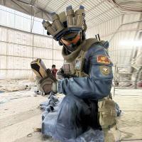 China 3D Printing Giant Game Character Statue Weilong Tactical Soldier Sculpture Ornament for sale