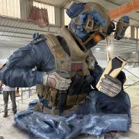 China 3D Printing Giant Game Character Statue Weilong Tactical Soldier Sculpture Ornament for sale