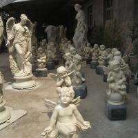 China European Four Seasons Sandstone Goddess Statue Outdoor Landscape Winged Lady Statue for sale