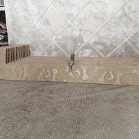 China Oriental Lotus Pond Red Crowned Crane Relief Sandstone Statue Outdoor Decorative Wall Panel for sale