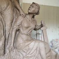 China European Neoclassical Group Sandstone Sculptures For Sale Johannes Benk Artwork for sale