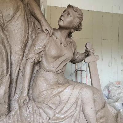 China European Neoclassical Group Sandstone Sculptures For Sale Johannes Benk Artwork for sale