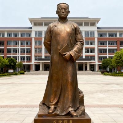 China Mr. Tao Xingzhi Campus Educator Celebrity Statue Cast Bronze Sculptures For Sale for sale