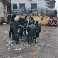 China Chinese Revolutionary History Bronze Sculpture Group Character Statue for sale