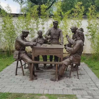 China Chinese Revolutionary History Bronze Sculpture Group Character Statue for sale