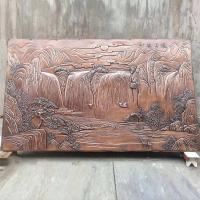 China Hand Forged Copper Relief Bronze Statues Chinese Landscape  Wall Mural Sculpture for sale