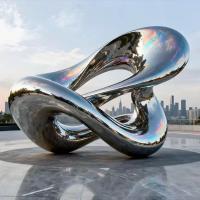 China Outdoor Landscape Art  Modern Stainless Steel Sculpture Abstract Metal Sculpture for sale