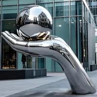 China Outdoor Landscape Art  Modern Stainless Steel Sculpture Abstract Metal Sculpture for sale